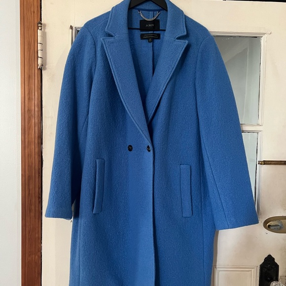 J. Crew | Jackets & Coats | J Crew Womens Blue Wool Coat | Poshmark